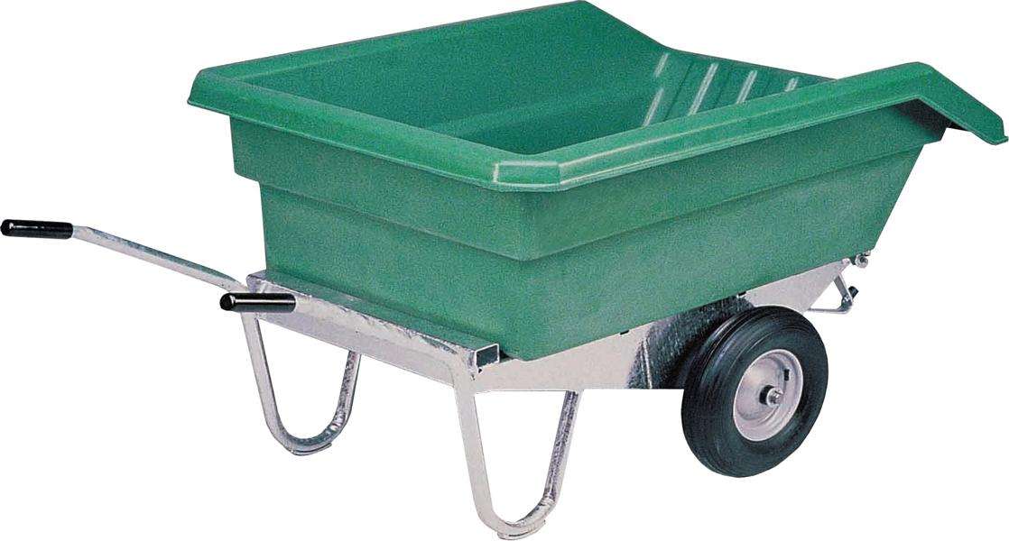Foxwinkel Großmulden-Schubkarren mit Kunststoffmulde "Tipper" 500 L 2 ...