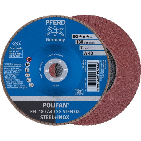 Pferd POLIFAN-Fächerscheibe PFC 115 A 40 SG STEELOX VE: 10 Stück 67704115 günstig online kaufen ...