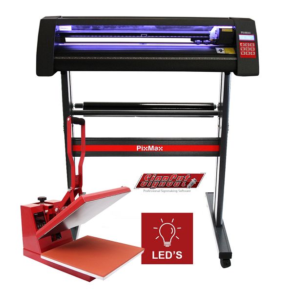 PixMax 720 mm LED Schneideplotter inklusive 38 cm Transferpresse ...