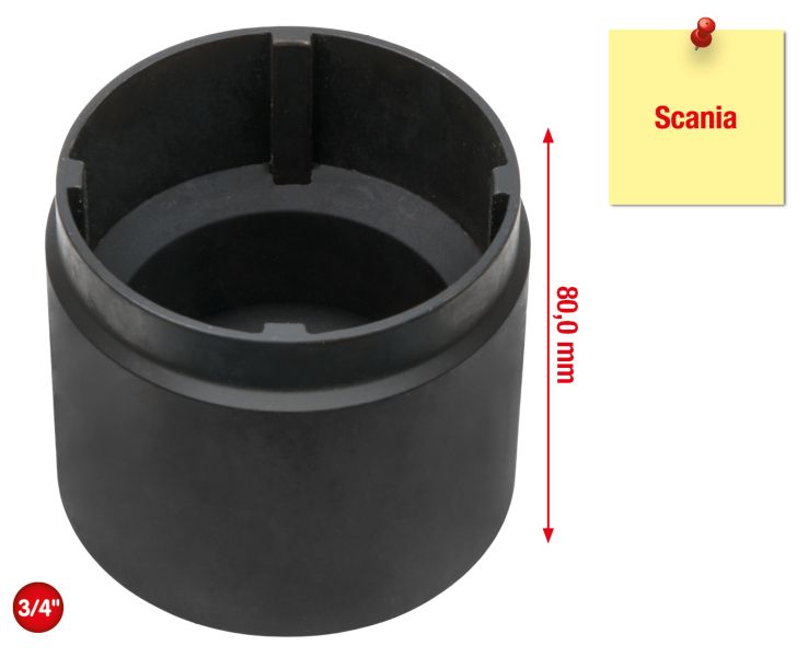 KS Tools 3/4" Nutmuttern-Schlüssel mit 4 Zapfen für Scania Innenzapfen Ø 65 mm 460.1590 günstig ...