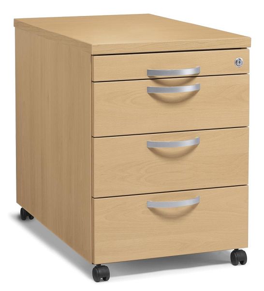 Deskin Rollcontainer MULTI M pro Buchedekor B 435 x H 590 x T 800 mm 3 ...