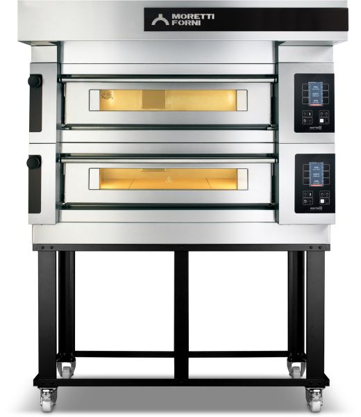 Moretti Forni Elektro-Pizzaofen serieS S100E Multibake Standgerät für EN 600 x 400 mm für Pizzen ...