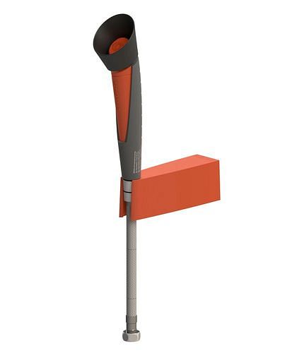 BROEN-LAB Hand-Augendusche mit 1 Brausekopf 45° rot/schwarz Wandmontage ...