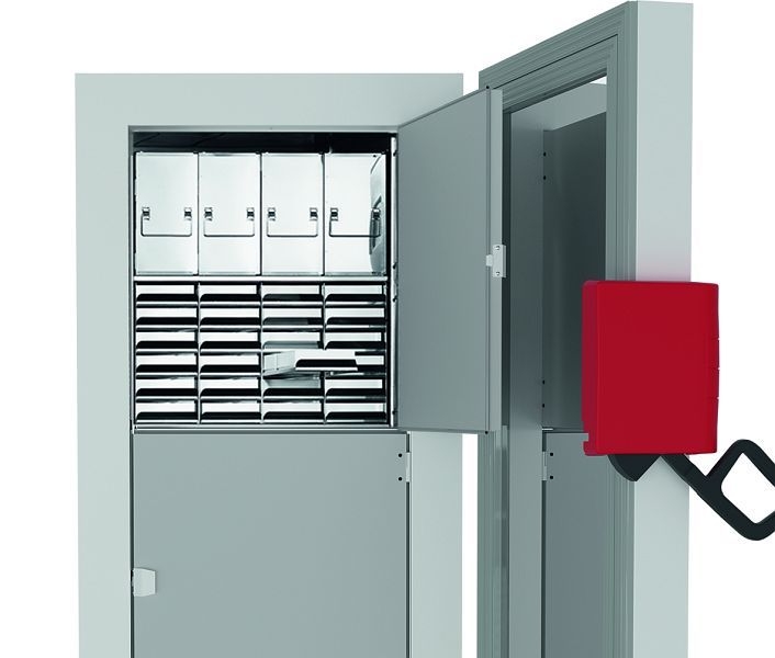 Binder Schubladen-Schrankgestell Edelstahl - für 6x4 Standardboxen (50 ...