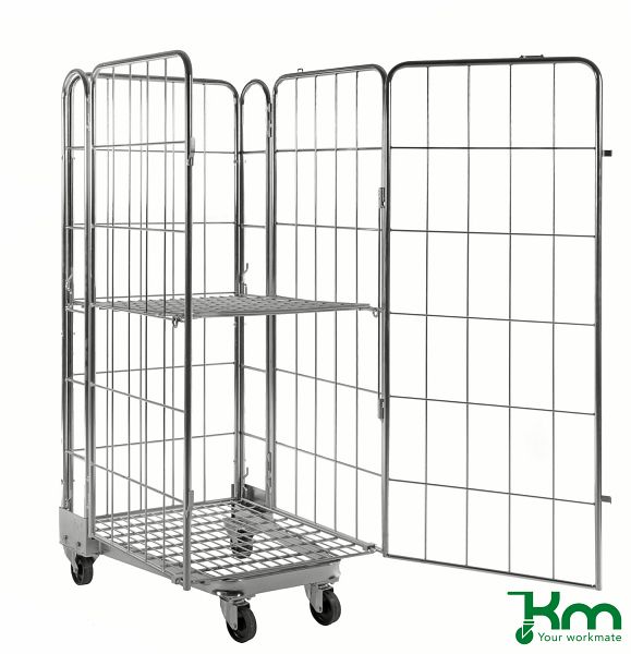 Kongamek Stapelbarer Rollcontainer 850 x 720 x 1740 mm Verzinkt 2 ...