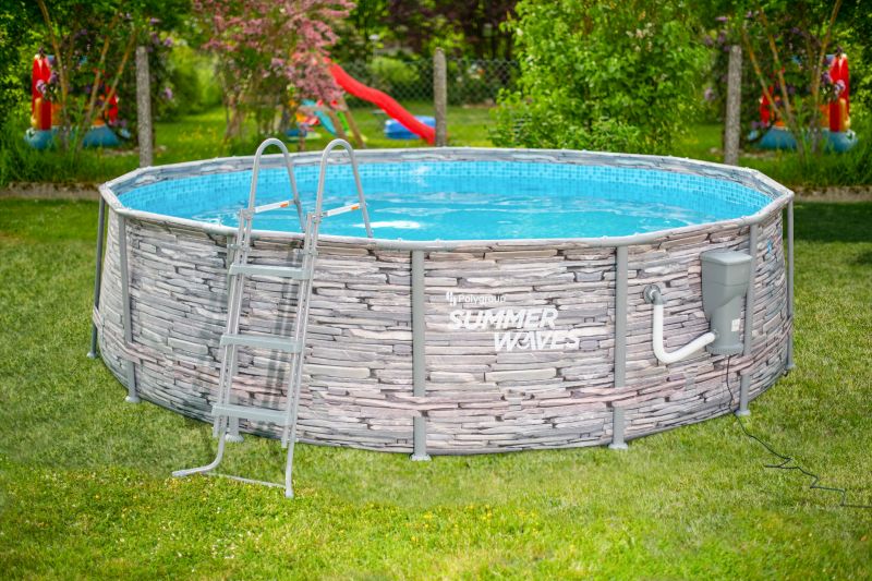 Summer Waves Elite Pool Steinoptik Ø427x107 cm PGP4W01442B günstig ...