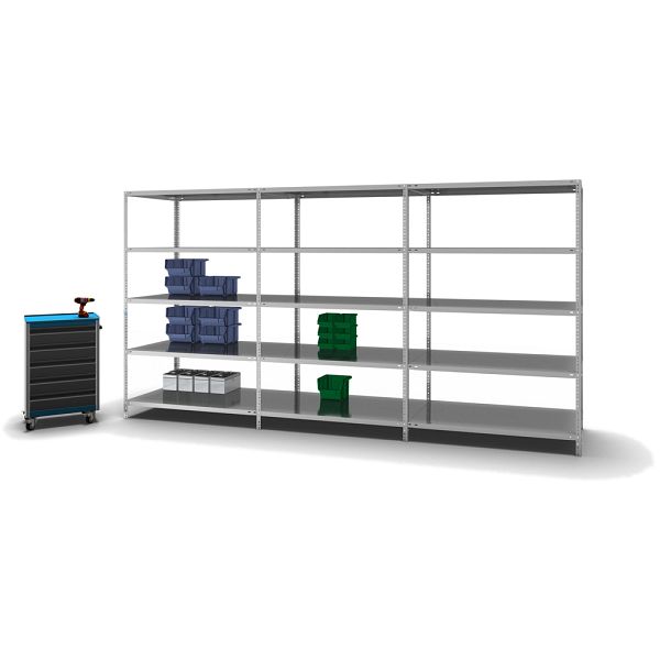 hofe Fachboden-Grundregal 2000x800x1300 mm 5 Fachebenen verzinkt 125 kg ...