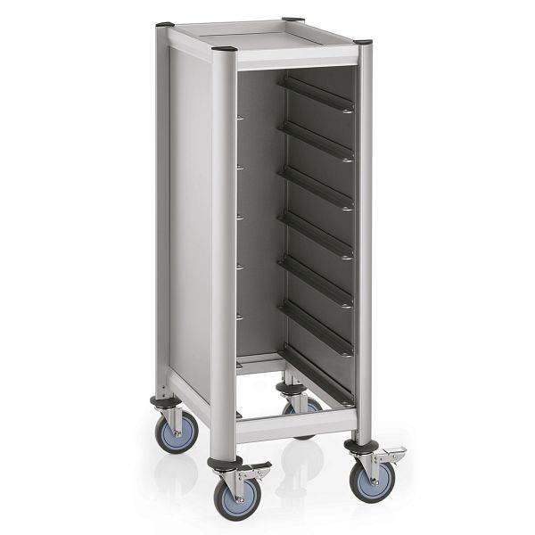 WAS Trolley Mensa Tablettwagen für 7 Tabletts 605 x 445 x 125 cm Alu ...