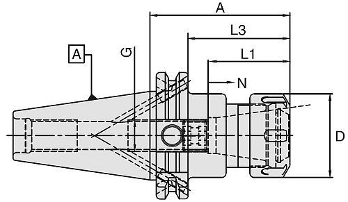 Bilz Spannzangenfutter Typ ER für Spannzangen ISO 15488 (DIN 6499) A in ...