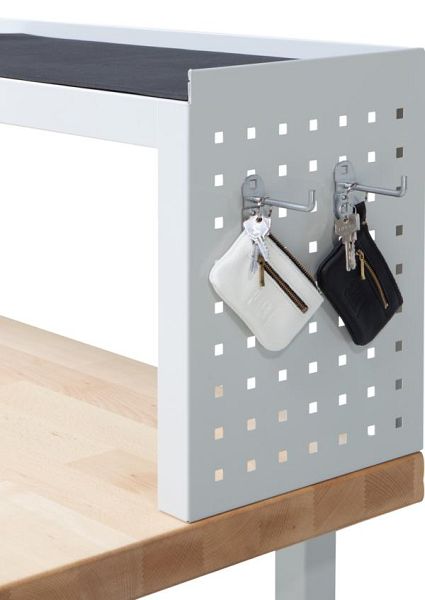 ANKE Werkbänke Rahmenaufsatz mit Ablage; 4050 x 300 x 360 mm; RAL 7035; 3-teilig 903.805 günstig ...