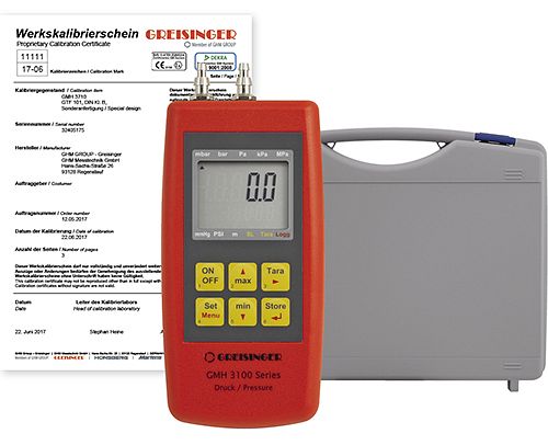 Greisinger GMH 3161-13-WPD5 Komplettangebot mit ISO-Kalibrierschein ISO ...