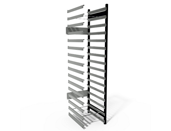 Tixit EURO-Behälterregal Anbauregal RAL 7016 anthrazitgrau 16 Behälter ...