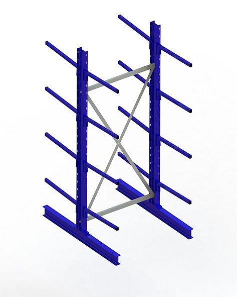 Meta Kragarmregal MULTISTRONG L GR IPE120 doppelseitig 2500x1000x1200 ...
