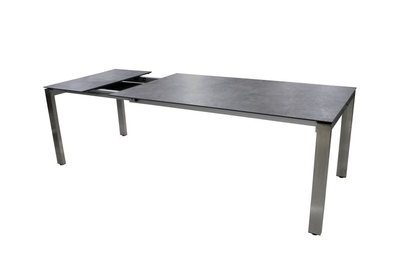 4 Seasons Outdoor Goa Ausziehtisch Edelstahl HPL Beton Hell 160-220-280 ...