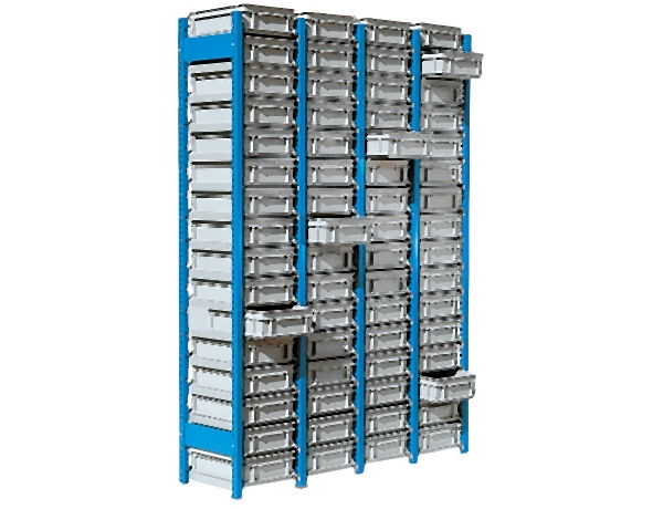 Tixit EURO-Behälterregal mit Behälter Grundregal 16 Behälter 400 x 300 ...