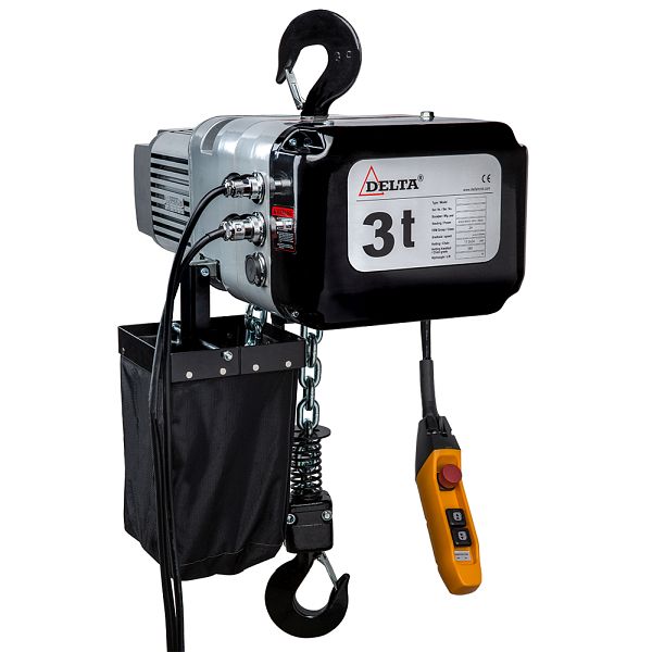 DELTA Elektrischer Kettenzug Typ DTS 400V 6m/min 1-Strang 3t mit 3m ...