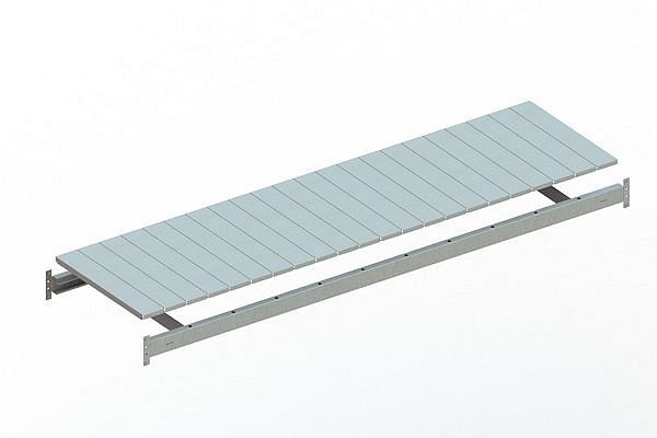 Meta MINI-RACK Zusatzboden 2200x650 mm verzinkt mit Stahlpaneelen ...