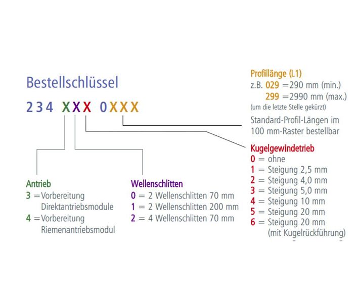 isel Kugelgewindevorschub LES 5 für Direktantrieb L1690 mm mit KG ...
