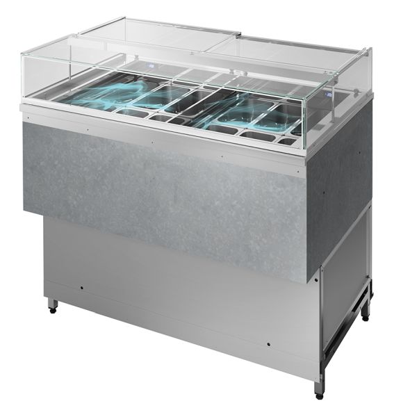 ISA Speiseeisvitrine DLT 80 VG TB/TN steckerfertig Umluftkühlung ...