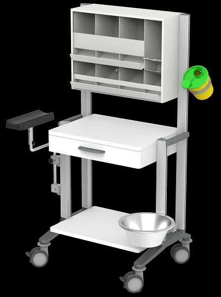 HAEBERLE Injektionswagen doppio 60 COMPACT Ablageplatte Schublade ...