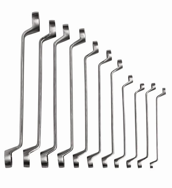 Bahco Doppelringschlüsselsatz Edelstahl/Inox magnetisch gekröpft 11 ...