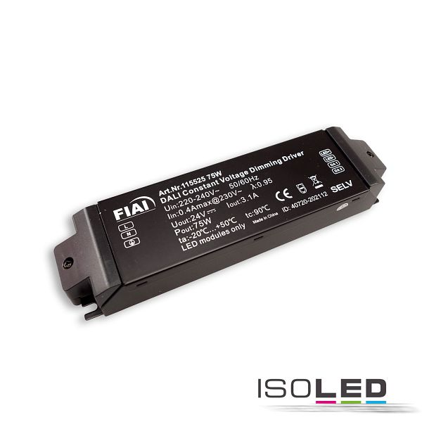 ISOLED LED PWM-Trafo 24V/DC 0-75W IP20 Push/DALI dimmbar SELV 115525 günstig versandkostenfrei ...