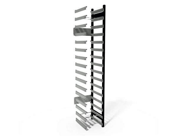 Tixit EURO-Behälterregal Anbauregal RAL 7016 anthrazitgrau 16 Behälter ...
