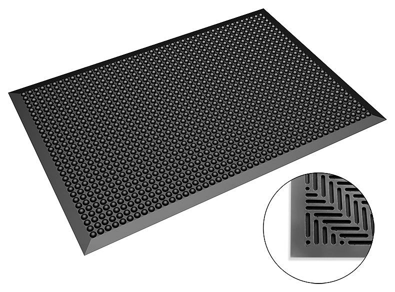 SafeGuard ESD Bodenmatte schwarz Noppen Halbkugel 650 x 950 x 14 mm ...