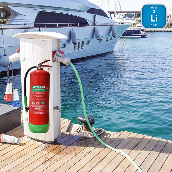 MedX5 9 l LithEX AVD-Feuerlöscher für 500-750 Wh Li-Ion-Akku & A-Brände ...