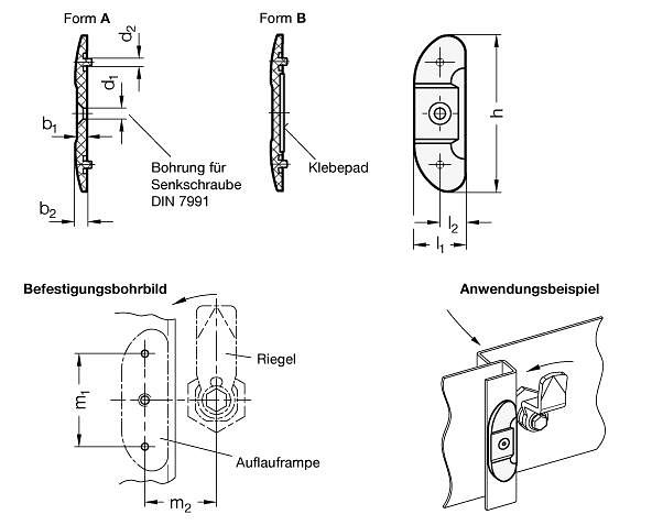 Ganter Auflauframpen (GN 120.2-60-4-A-SW) VE: 100 Stück 120.2-60-4-A-SW ...