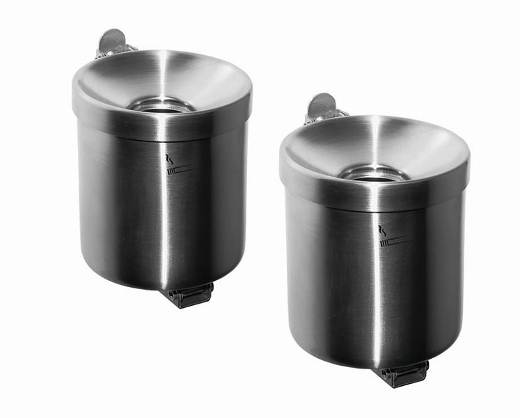 TKG Wandascher RONDO JUNIOR 2x im Doppelkarton Edelstahl gebürstet ...