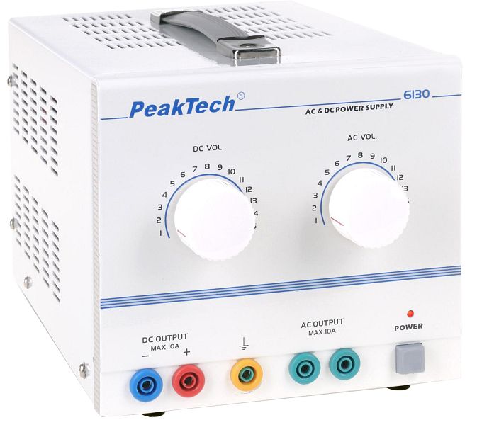 PeakTech AC/DC Labornetzgerät 1 - 15V / 10 A P 6130 günstig ...