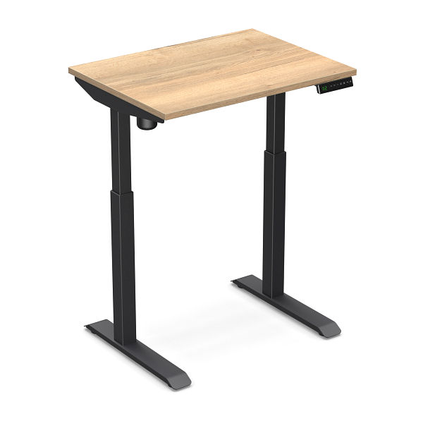 Worktrainer Sitz-Steh-Schreibtisch StudyDesk (Schwarz / Eiche Natur 80 ...