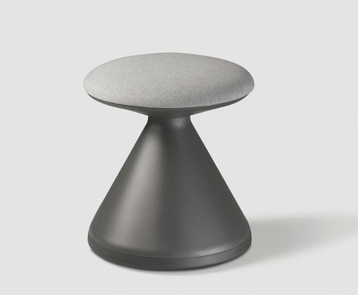 Bisley Hocker Fungus mit einem drehbaren gepolsterten Sitz grau ...