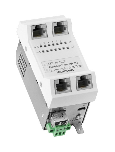 MICROSENS Gigabit Ethernet Micro Switch Generation 6+ 1x SFP vertikal ...