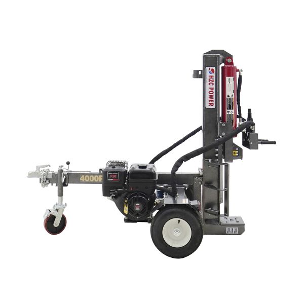 HZC Power 40 t stehender & liegender Holzspalter mit Benzinmotor & Tisch 530mm Spaltlänge fertig ...