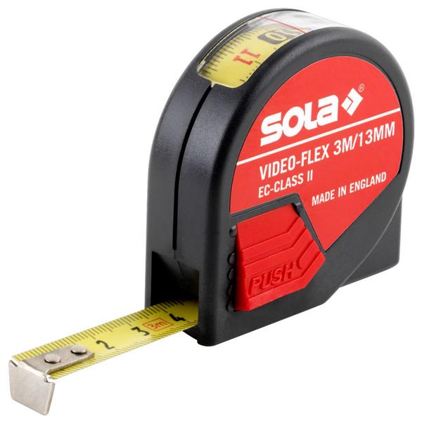 Sola Rollmeter (13 mm) Video-Flex VF 3 m EG-Klasse 2 VE: 6 Stück ...