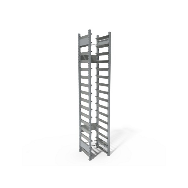 Tixit EURO-Behälterregal Grundregal RAL 7035 lichtgrau 16 Behälter 400 ...