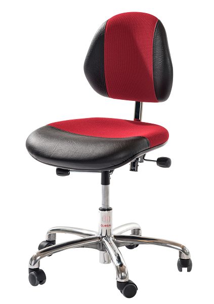 Global Stole Office Duo Bürostuhl Kunstleder schwarz/ rot 3D Runner ...