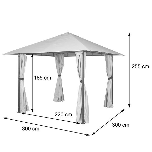 Mendler Pergola HWC-J63 Garten Pavillon Terrassenüberdachung mit ...