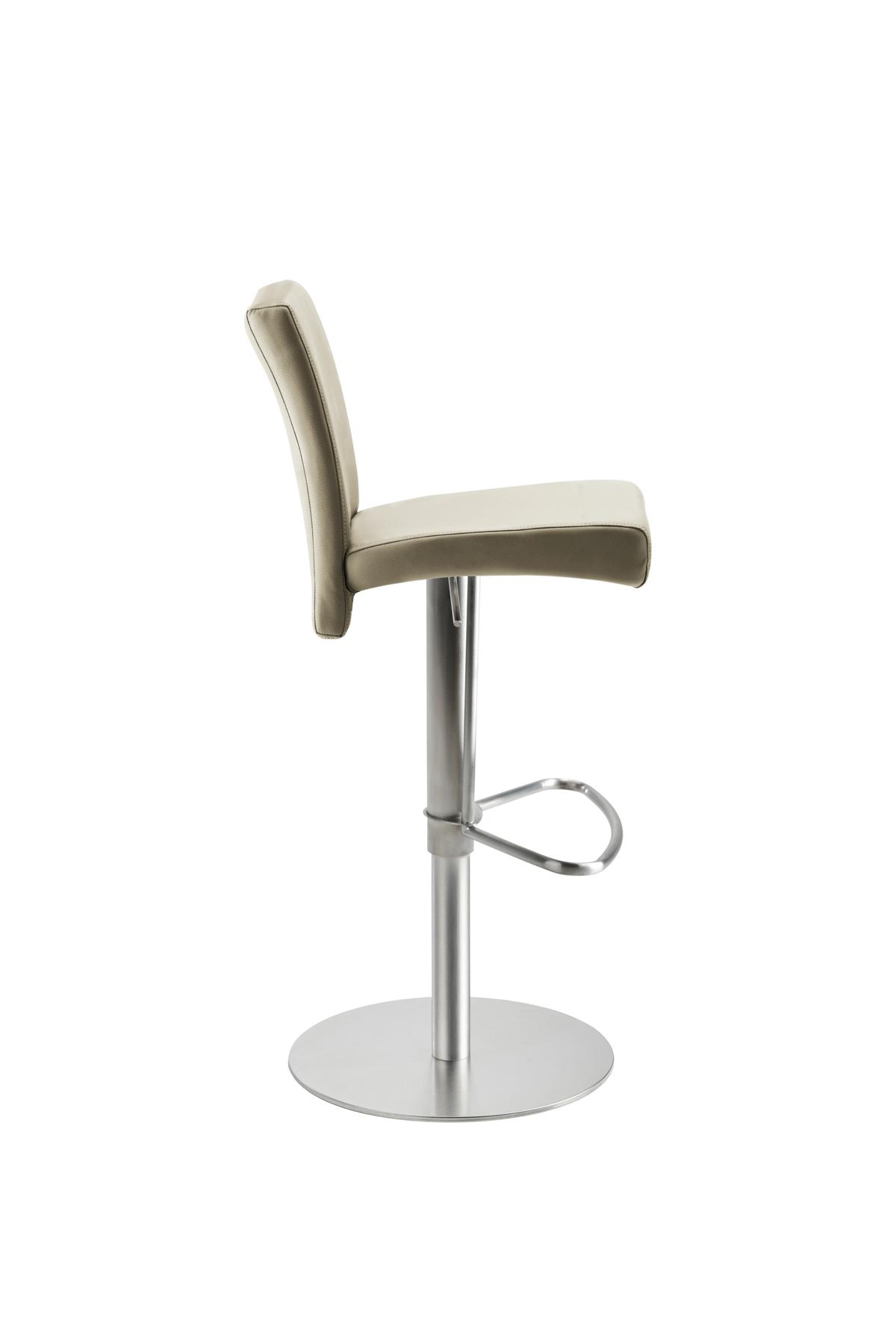 Mayer Sitzmöbel Bar- und Tresenhocker Gestell Edelstahl gepolsterte Sitzschale mit Steppnaht ...