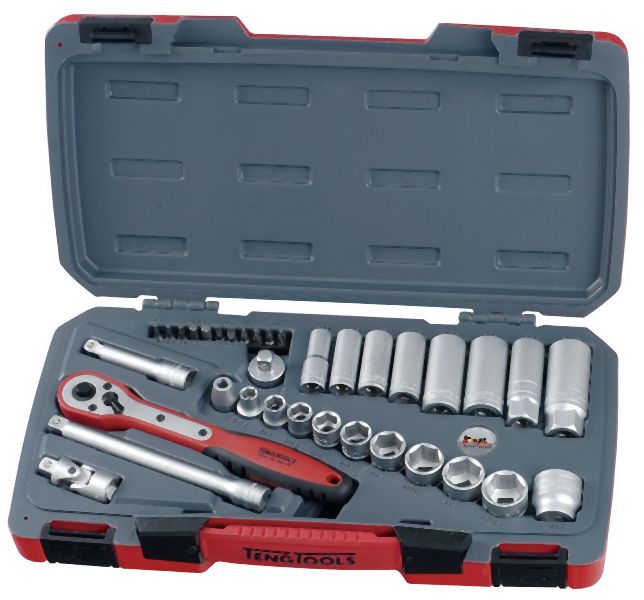 Teng Tools MECCA PRO 3/8"-Steckschlüssel-Set 6-Kant AF 35 Teile T3835AF ...