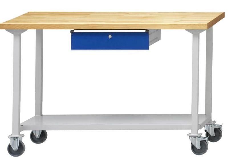 ANKE Werkbänke Arbeitstisch Modell 163 1500 x 800 x 850 mm RAL 7035/5010 UBP 50 mm 401.858 ...