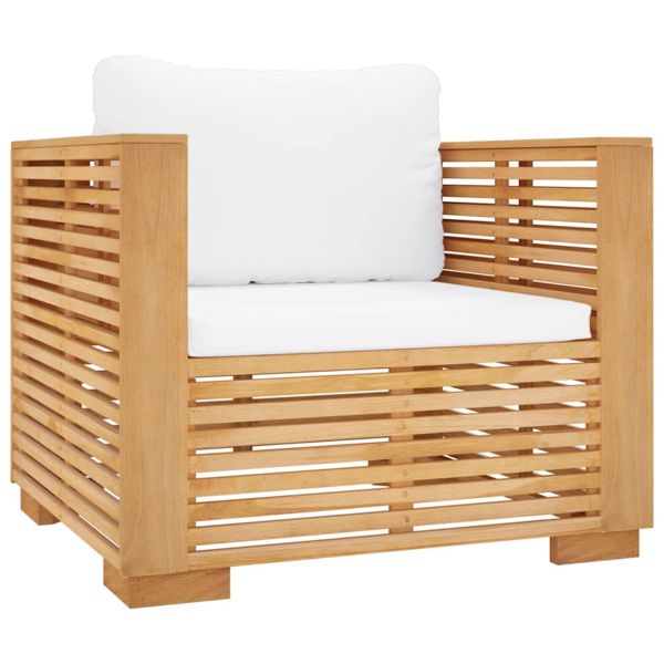 vidaXL 5-tlg. Garten-Lounge-Set mit Kissen Massivholz Teak 3100869 ...