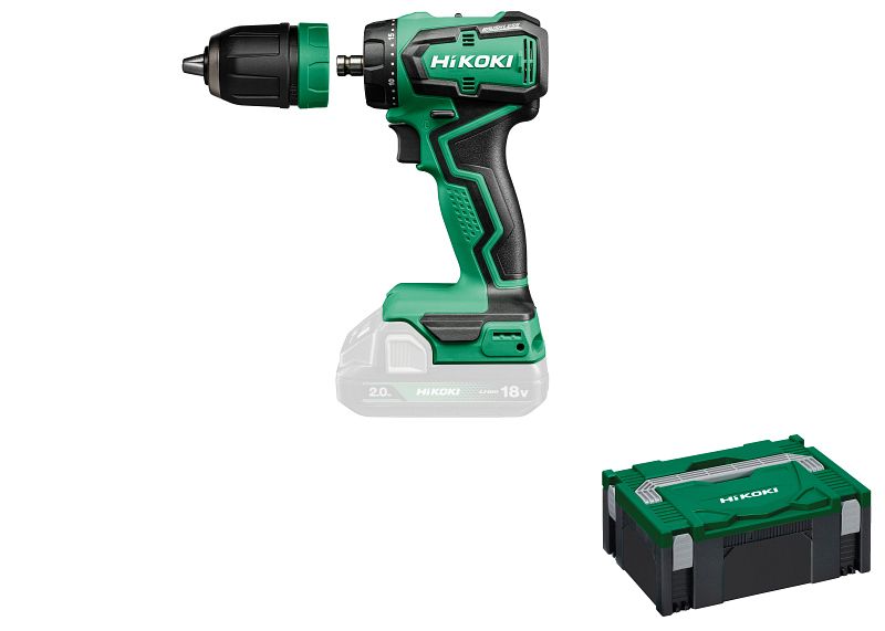 HiKOKI 18V Akku Bohrschrauber (Brushless) ohne Akku ohne Ladegerät DS18DDQ (Basic) (HSC II ...