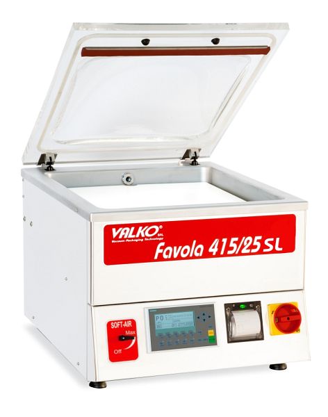 Valko Vakuumierer mit Etikettierer FAVOLA 415/25 SL Schweißleiste 415 mm Pumpe 25 m³/h 1410V197 ...