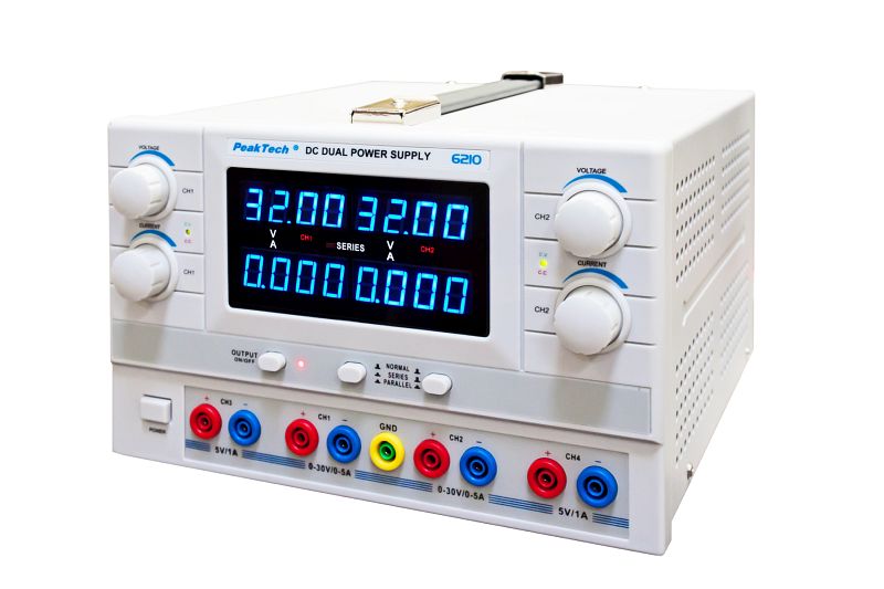 PeakTech DC Linear Doppel-Labornetzgerät 0 - 30 V / 0 - 5 A mit LCD ...