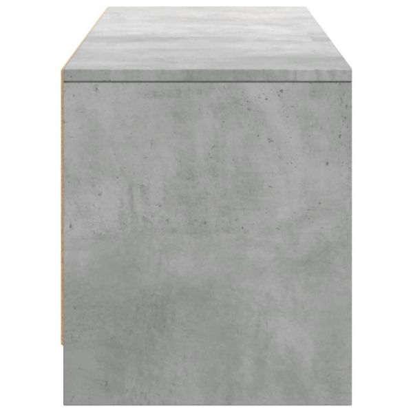 vidaXL TV-Schrank mit LED-Beleuchtung Betongrau 165x34x40 cm 852253 ...