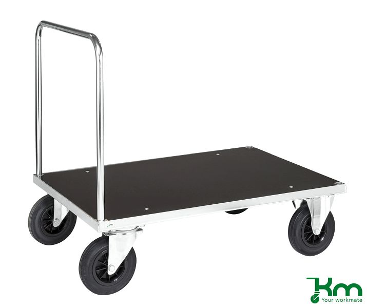 Kongamek Plattformwagen 2 Bock- und 2 Lenkrollen aus Vollgummi mit ...