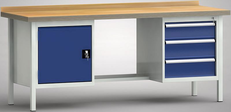 KLW Standard-Werkbank - 2000 x 700 x 900 mm L x T x H (ERGO-Version ...